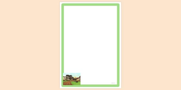 FREE! - Middle Ages Village Page Border | Page Borders | Twinkl
