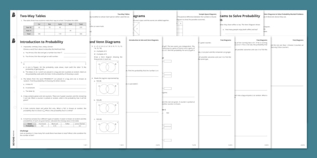 Probability Home Learning Activity Pack (teacher made)