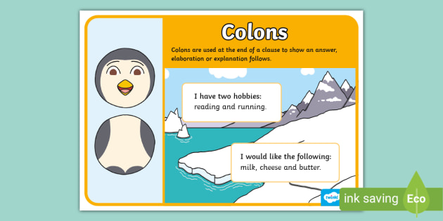 Colons Punctuation Poster | Classroom Display | South Africa