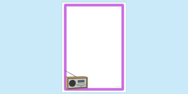 FREE! - Simple Blank Radio Icon Page Border | Page Borders | Twinkl