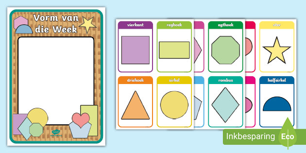 Vorm Van Die Week Plakaat en Kaartjies