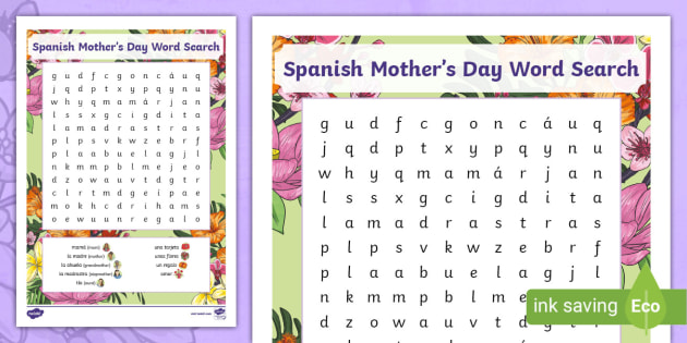 👉 Spanish: Mother's Day Word Search - KS2 Resource