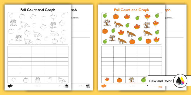 Fall Count and Graph Activity (Teacher-Made)