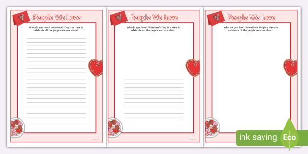 People We Love Writing Frame (teacher made)