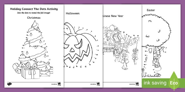 FREE! - Holiday Connect the Dots - KS1 (teacher made)