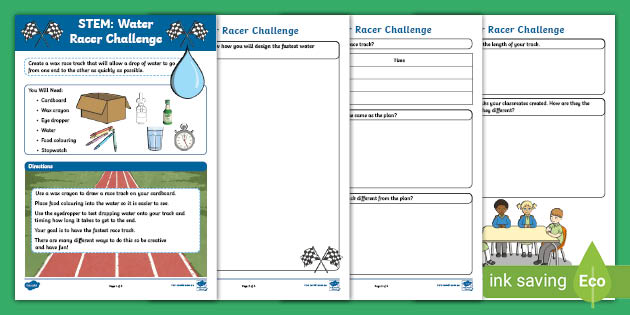 STEM: Water Racer Challenge (teacher made)