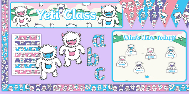 Yeti-Themed Display Pack (teacher made)