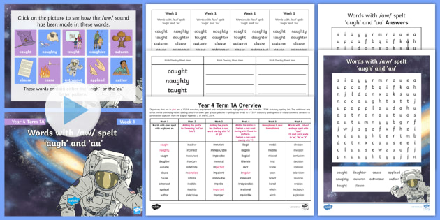 Year 4 Term 1A Week 1 Spelling Pack (teacher made)