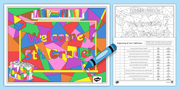 fifth grade coloring sheets