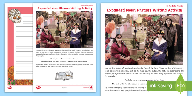 Day of the Dead: Expanded Noun Phrases Writing Activity