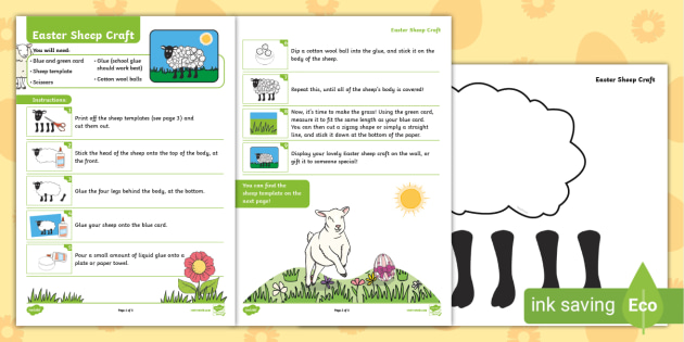 FREE! - Easter Sheep Craft | Craft Resource | Twinkl