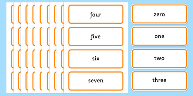 0 100 Number Words Word Cards - numeracy, number cards, maths