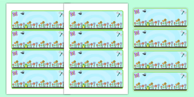 Spring Themed Editable Labels (teacher made)