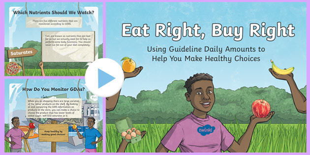 Eat Right, Buy Right PowerPoint (teacher made)