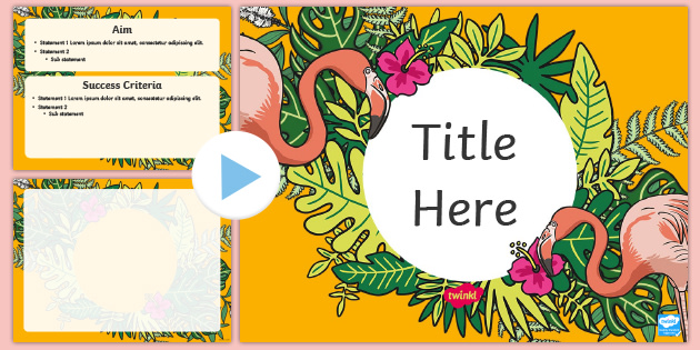 Tropical Flamingo Class PowerPoint (teacher made)