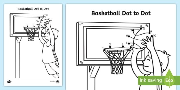 Slam Dunk Dot-to-Dot Activity (teacher made)