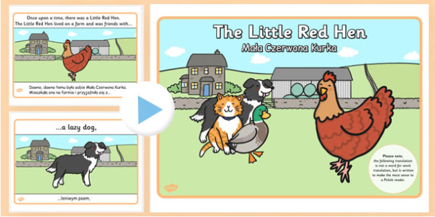 The Little Red Hen Story PowerPoint Polish Translation