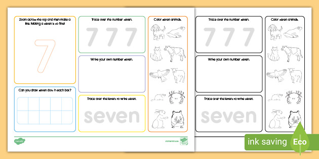 Number Seven Mat Activity (teacher made)