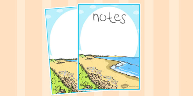 British Seashell Editable Note (teacher made)
