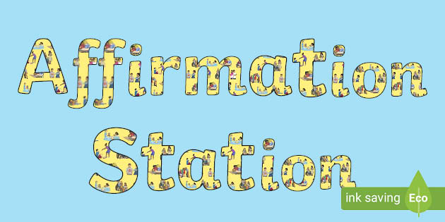 Affirmation Display Lettering (teacher made)