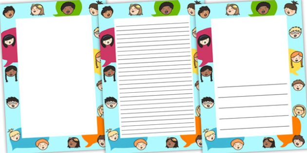 English Speaking Page Borders - english, speak, borders, literacy