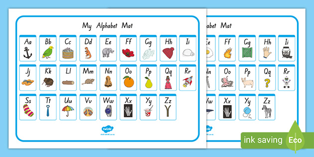 Upper and Lower Case Alphabet Mat