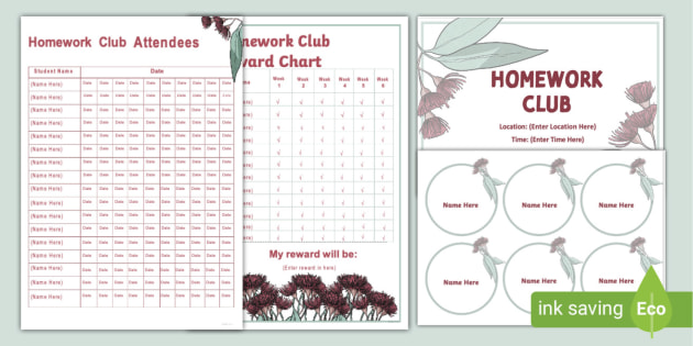 Homework Club Poster Template | Display Pack (teacher made)