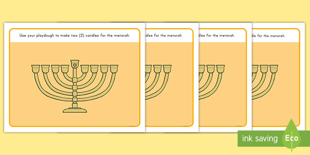 Hanukkah Playdough Mats (creat de profesori)