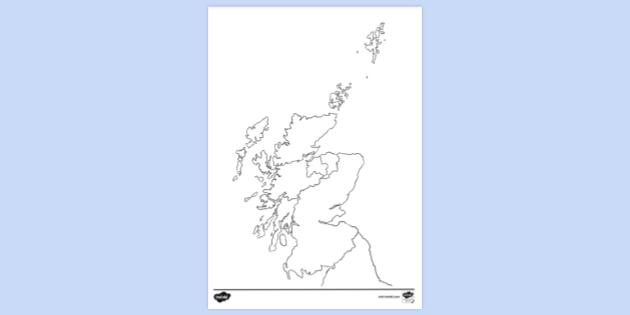 FREE! - Highlands and Islands No Labels Colouring | Colouring Sheets