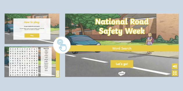 National Road Safety Week Interactive Word Search