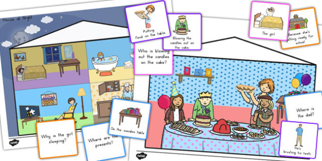 Picture Scenes With 'Wh' Questions and Answer Cards Pack - australia