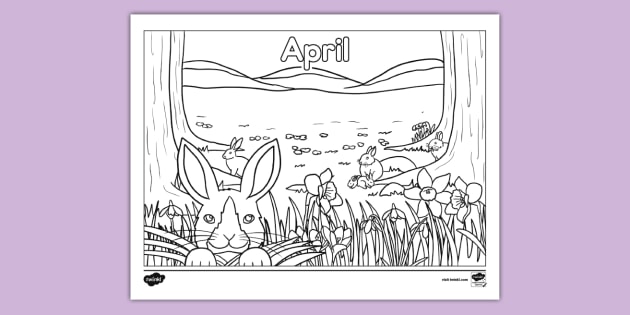 april coloring pages for toddlers
