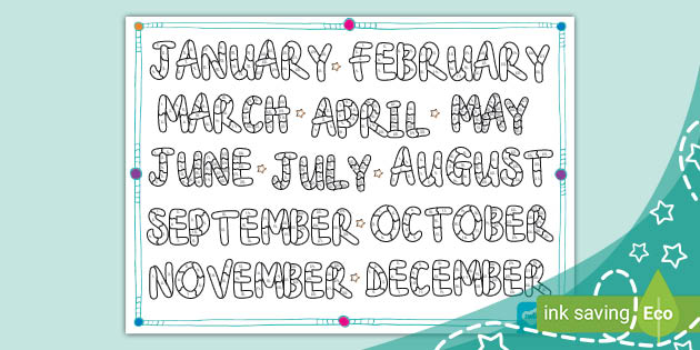 Yearly Exercise Colouring Chart (teacher made)