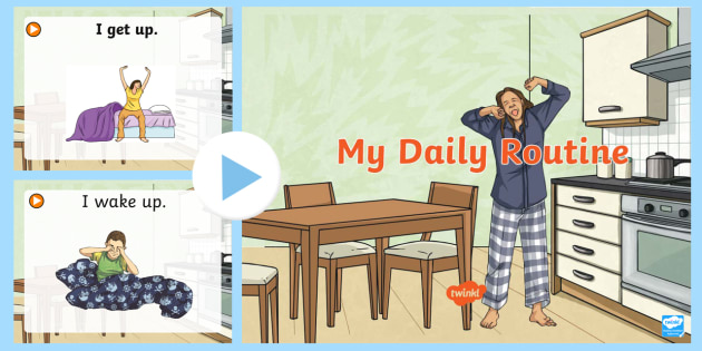 PowerPoint : Ma routine quotidienne - Anglais LV - Langues