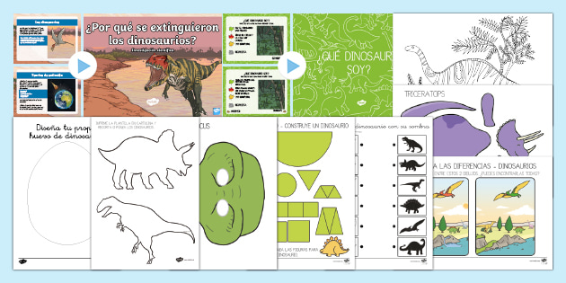 Paquete de recursos: Los dinosaurios (teacher made)