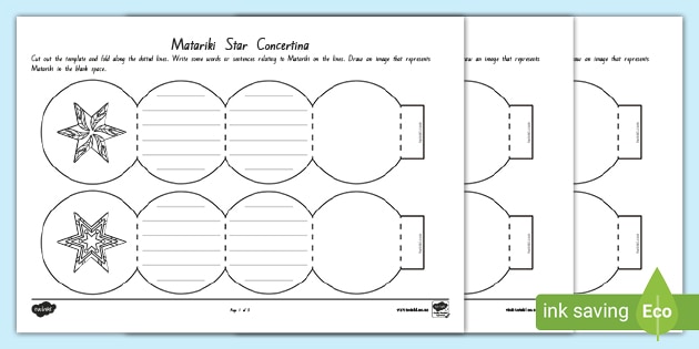 Matariki Star Concertina (teacher made)