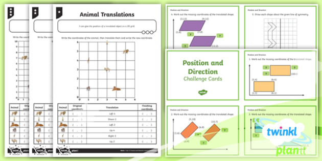 Maths Y5 Geometry Position and Direction Home Learning Activity Pack