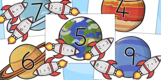 FREE! - Space Themed Addition to 10 Activity (teacher made)