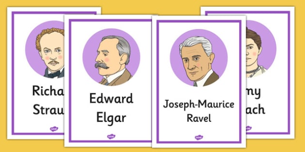 Late Romantic Period and Early 20th Century Music Display Posters