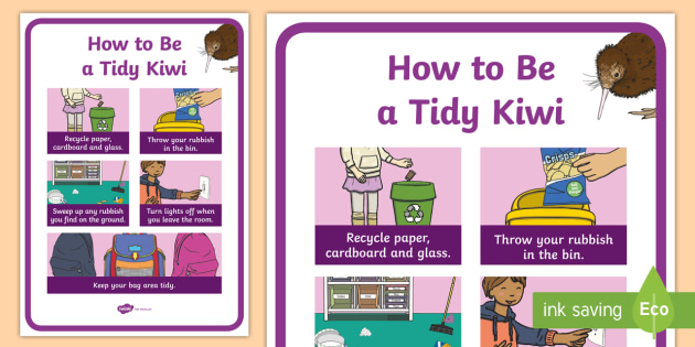 How to Be A Tidy Kiwi Display Poster (teacher made)
