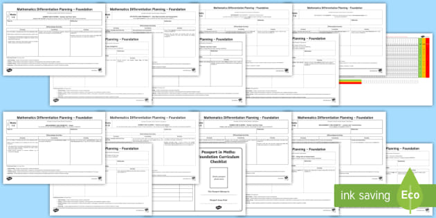Foundation Mathematics Planning Differentiated Resource Pack