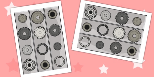 Cogs Display Borders - cogs, display borders, display, borders