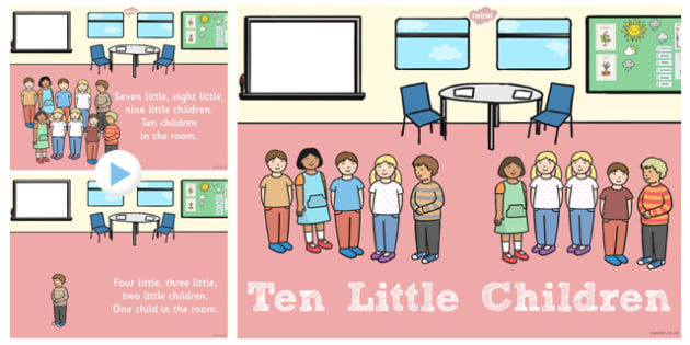 Ten Little Children Counting Song PowerPoint (teacher made)
