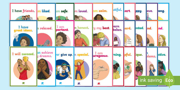 Positive Affirmations Individual Display Posters