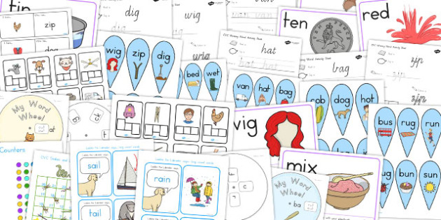 CVC Words Resource Pack (teacher made)
