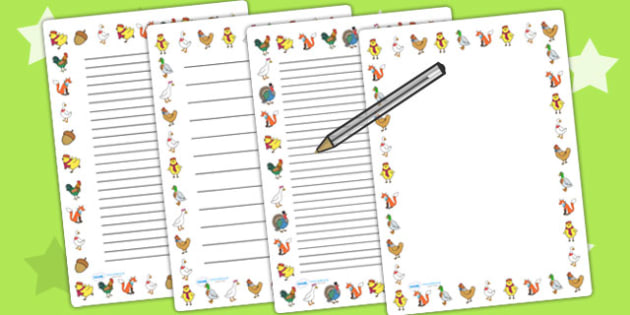 Chicken Licken Page Borders (teacher made)