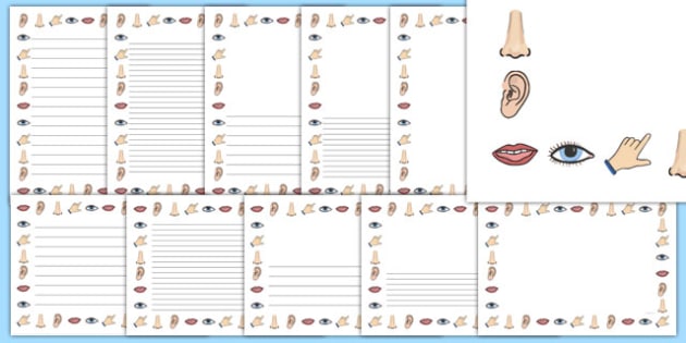 Our Senses Page Borders (teacher made)