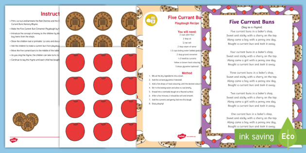Five Currant Buns Money Activity Resource Pack Resource Pack