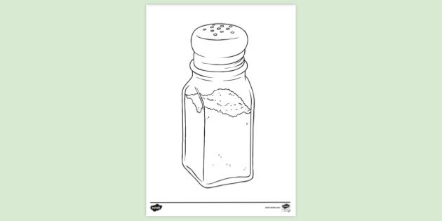 FREE! - Salt Shaker Colouring | Colouring Sheets