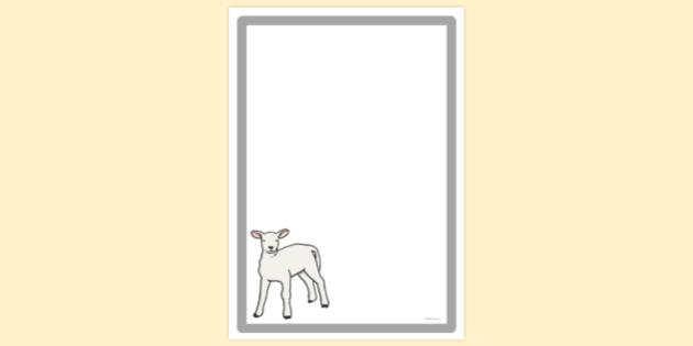 FREE! - Baby Lamb Page Border (Teacher-Made)
